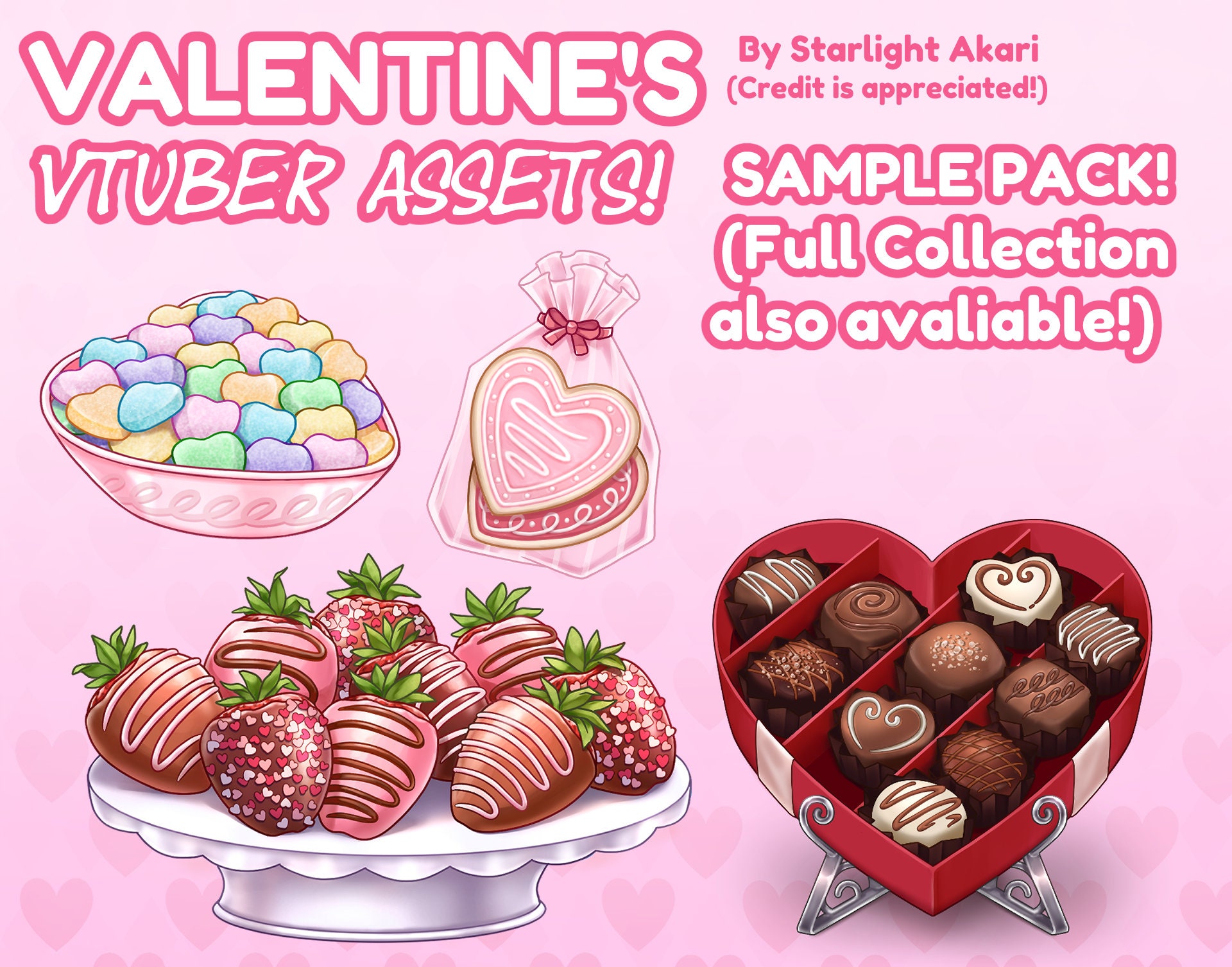 Vtuber / Pngtuber Valentines Asset Collection - Etsy