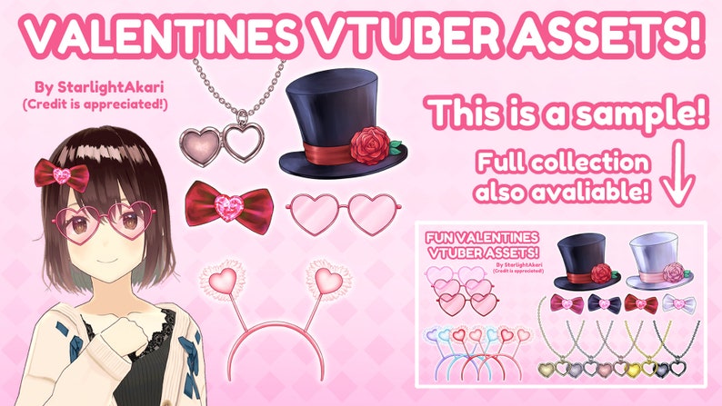 Sample Pack Vtuber Valentines Asset Collection - Etsy