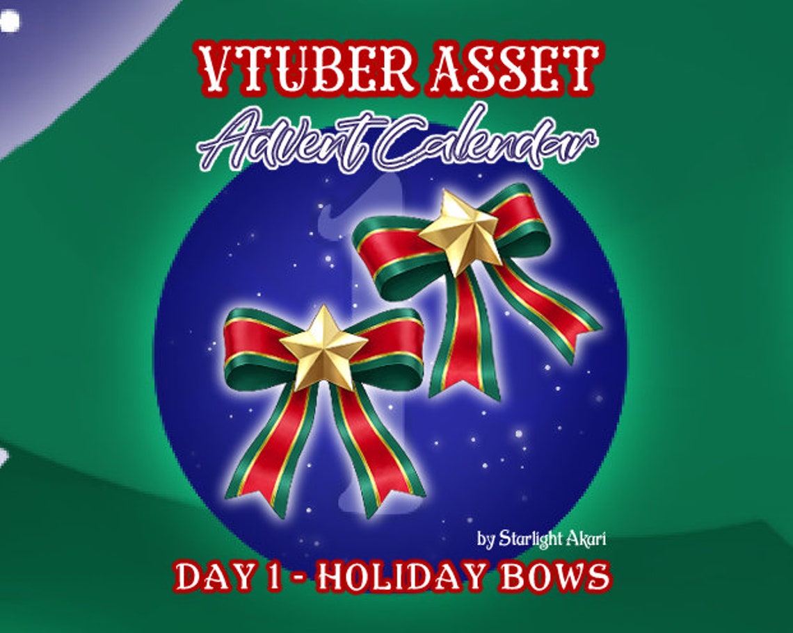 Vtuber / Pngtuber Christmas Bows Asset Winter Holiday Collection - Etsy