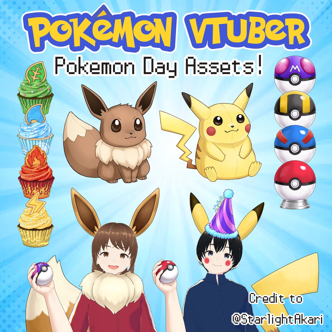 Pokemon Day! Vtuber/pngtuber Pokemon Day Asset Collection - Etsy