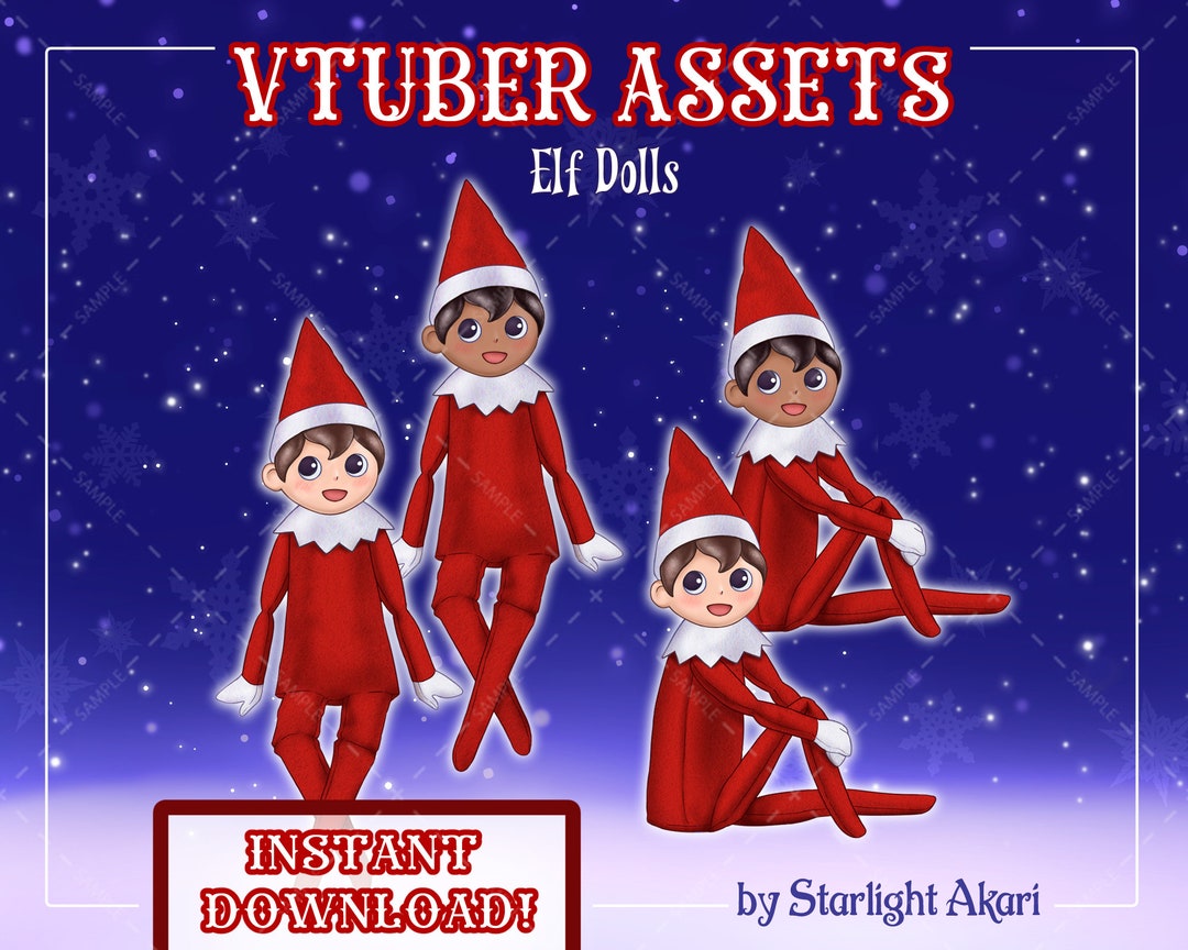 Vtuber / Pngtuber - Elf Dolls Asset - Winter Holiday Collection - Etsy