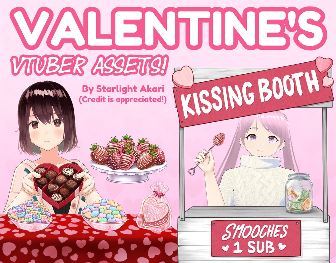 2023 Vtuber / Pngtuber Valentines Asset Collection - Etsy