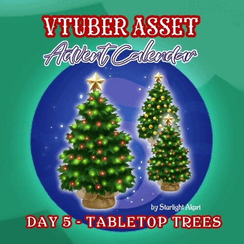 Vtuber / Pngtuber - Tabletop Christmas Tree - Winter Holiday Collection ...