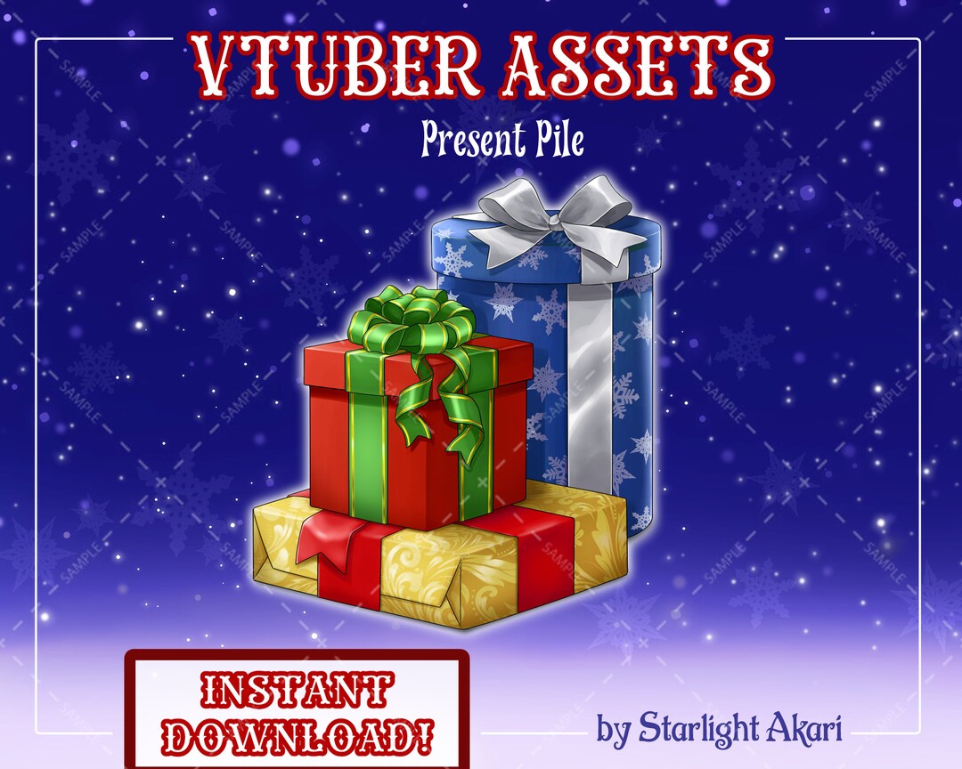 Vtuber / Pngtuber Present Pile Winter Holiday Collection - Etsy