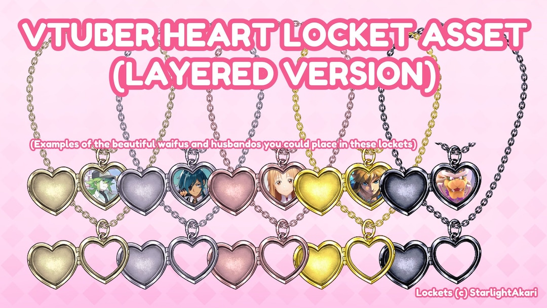 Vtuber Heart Locket Asset (layered Version) - Etsy