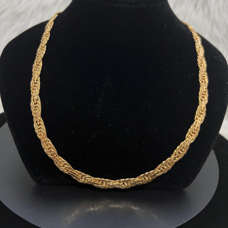 Flat Gold Necklace - Etsy