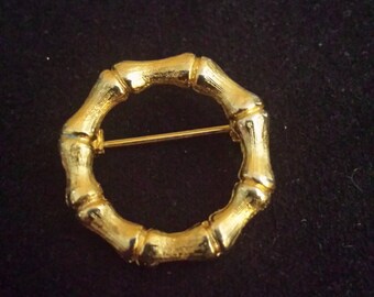 Gold circle pin | Etsy