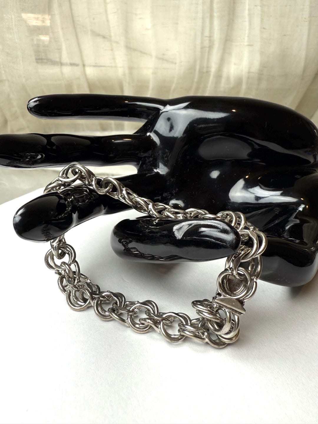 Vintage JB Sterling Silver Charm Bracelet Jacoby Bender Double Links ... Vintage JB Sterling Silver Charm Bracelet Jacoby Bender Double Links ...
