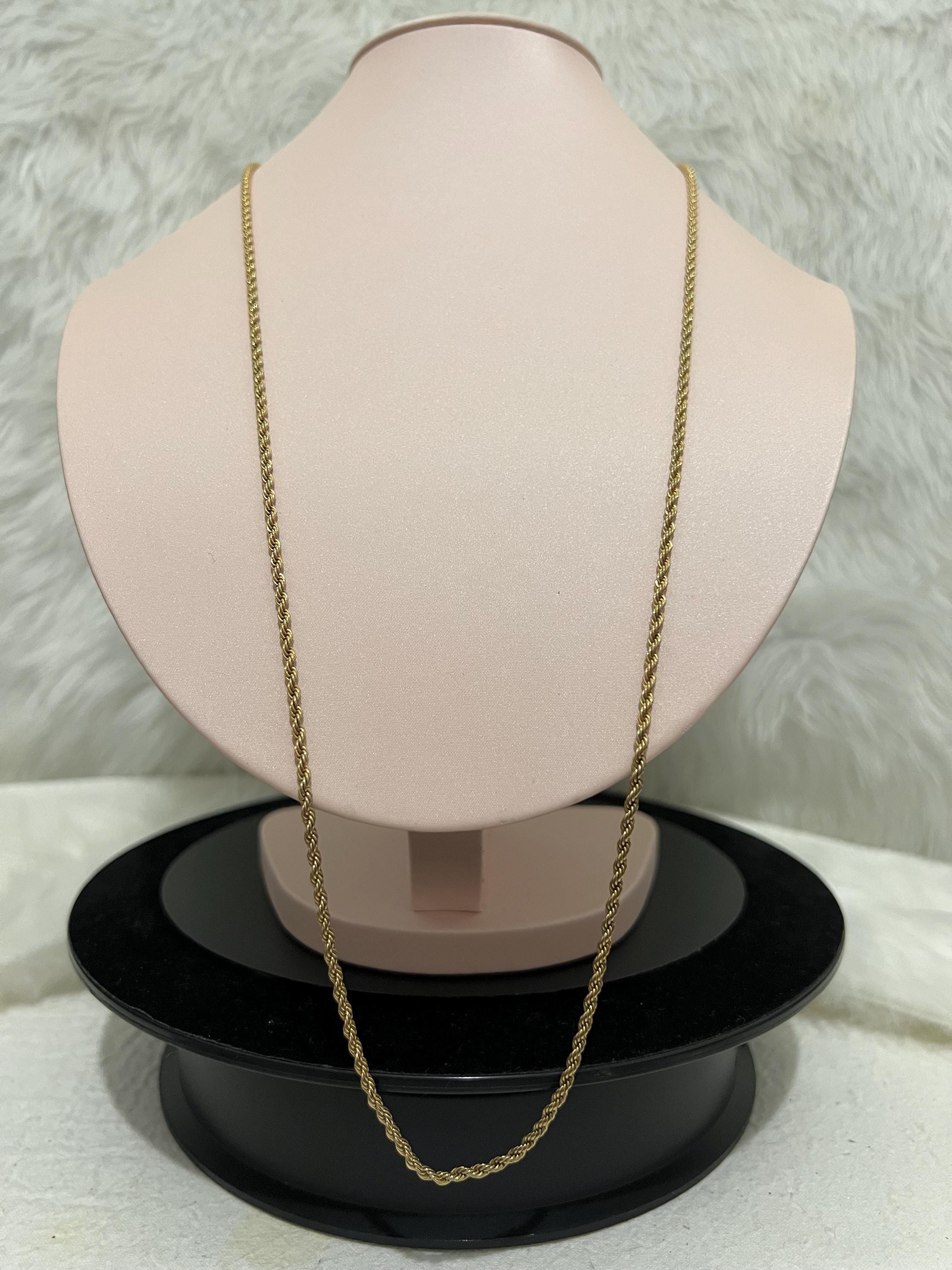 Vintage 1980s Trifari Gold Tone Rope Chain Necklace - Etsy