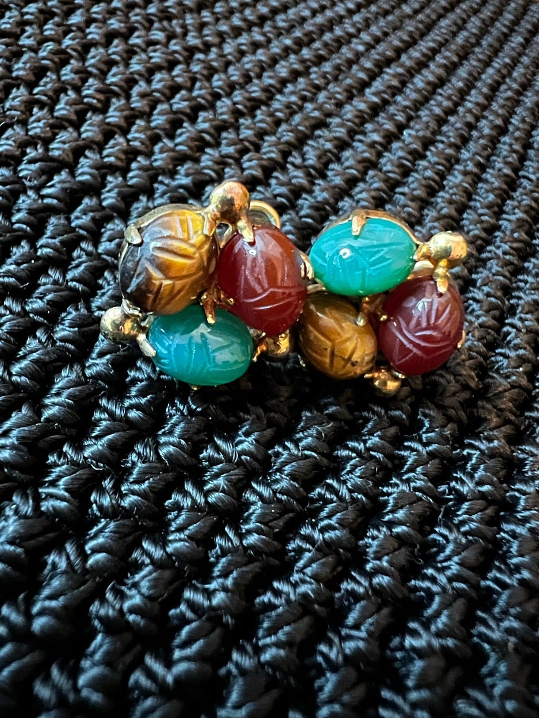 Vintage 1/20 12k GF Scarab Screw Back Earrings Signed WRE 1960 - Etsy