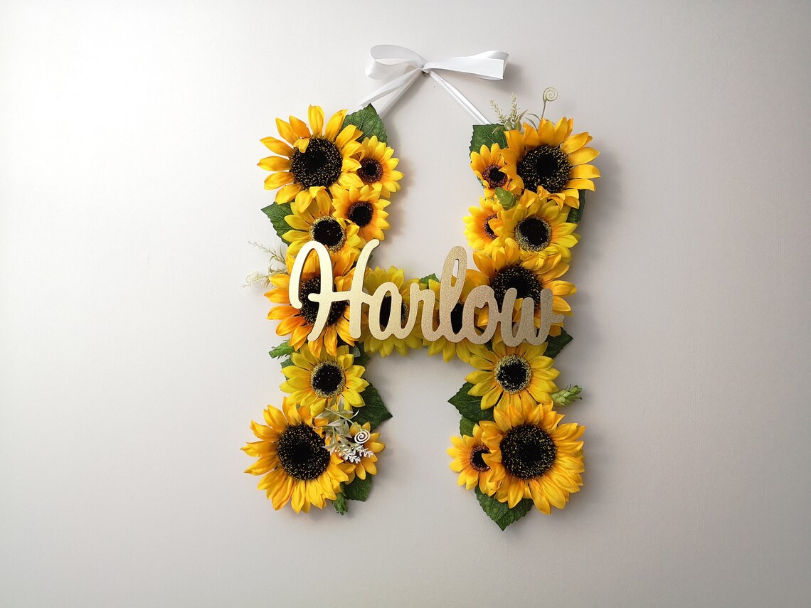 Romantic Blush Pink Flowers Floral Name Nursery Sign | Etsy