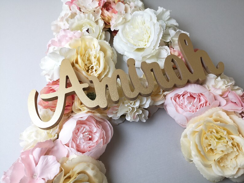 Flower Letters Floral Letter Nursery Wall Decor Floral Wall | Etsy