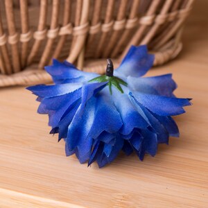 Artificial Cornflowers Bachelor Button Heads Flowers 6 Set Royal Blue ...