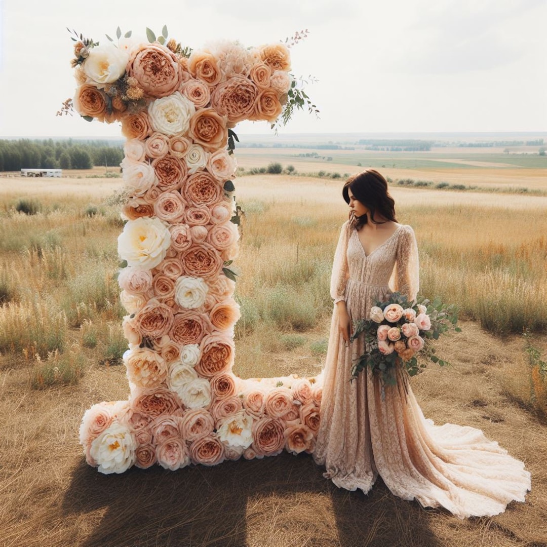 Large Freestanding Wedding Letters Huge Flower Letters Personalized ...