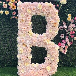 Large Freestanding Wedding Letters Huge Flower Letters Personalized ...