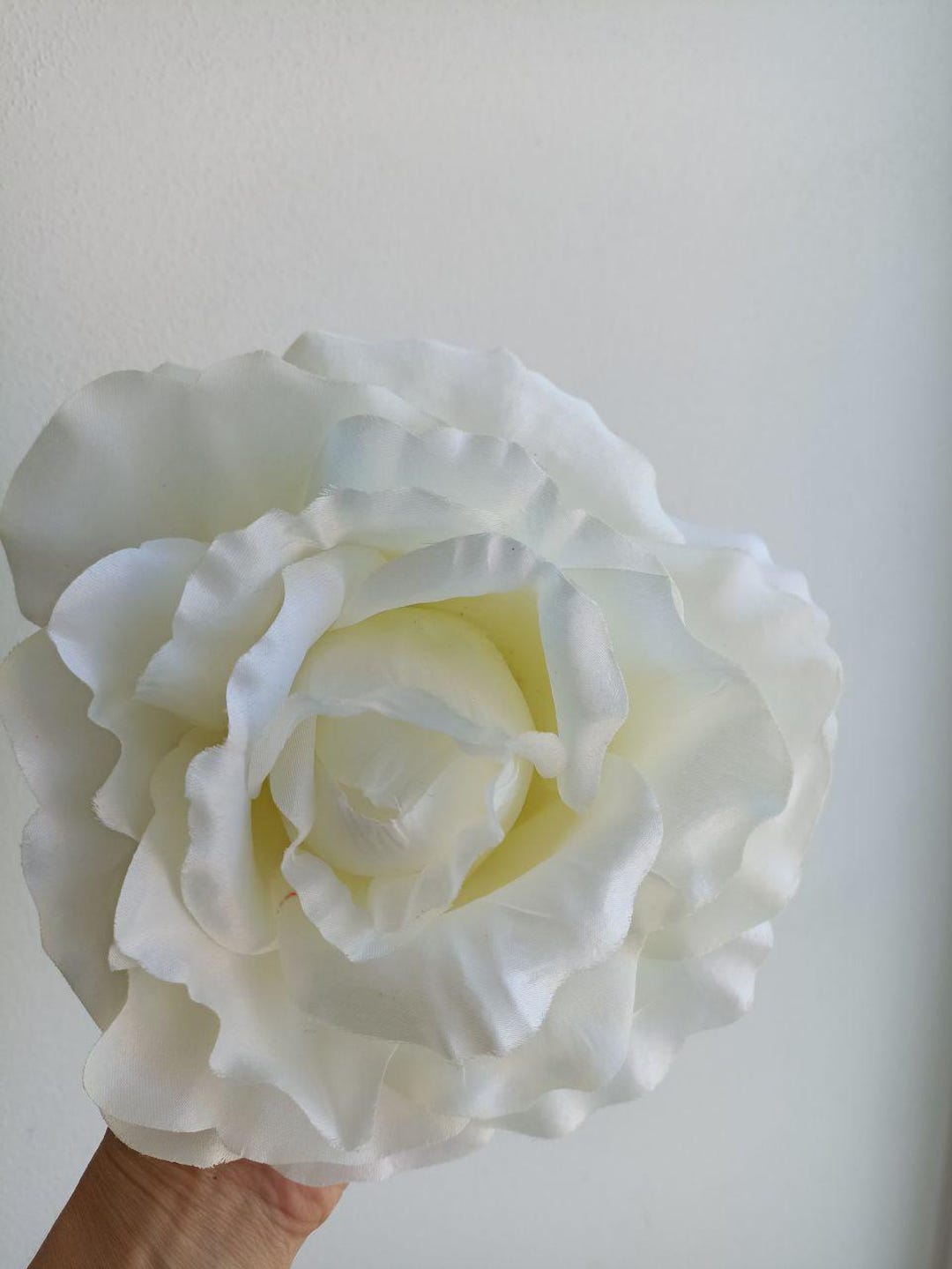 Large Ivory Rose Head Huge Artificial Rose Artificial Silk Roses Light ...