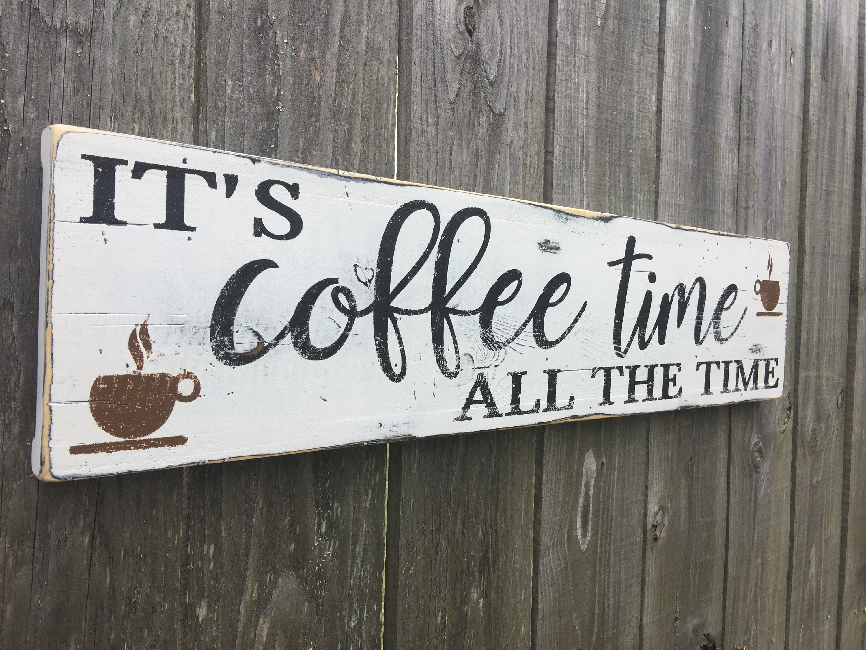 Coffee Sign Its Coffee Time Farmhouse Coffee Sign Coffee - Etsy