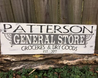 General Store Sign Custom Store Sign Rustic Store Sign Wood - Etsy