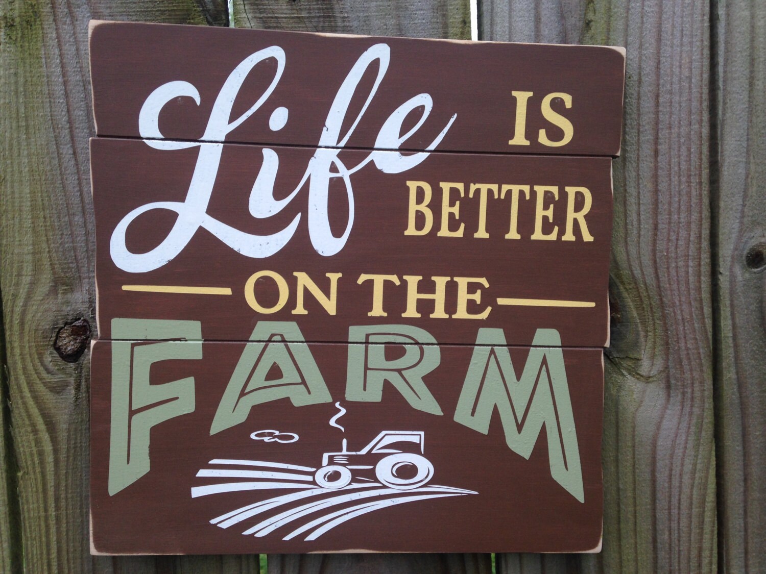 Life is better on the farm/farm sign/ tractor on farm/farm | Etsy