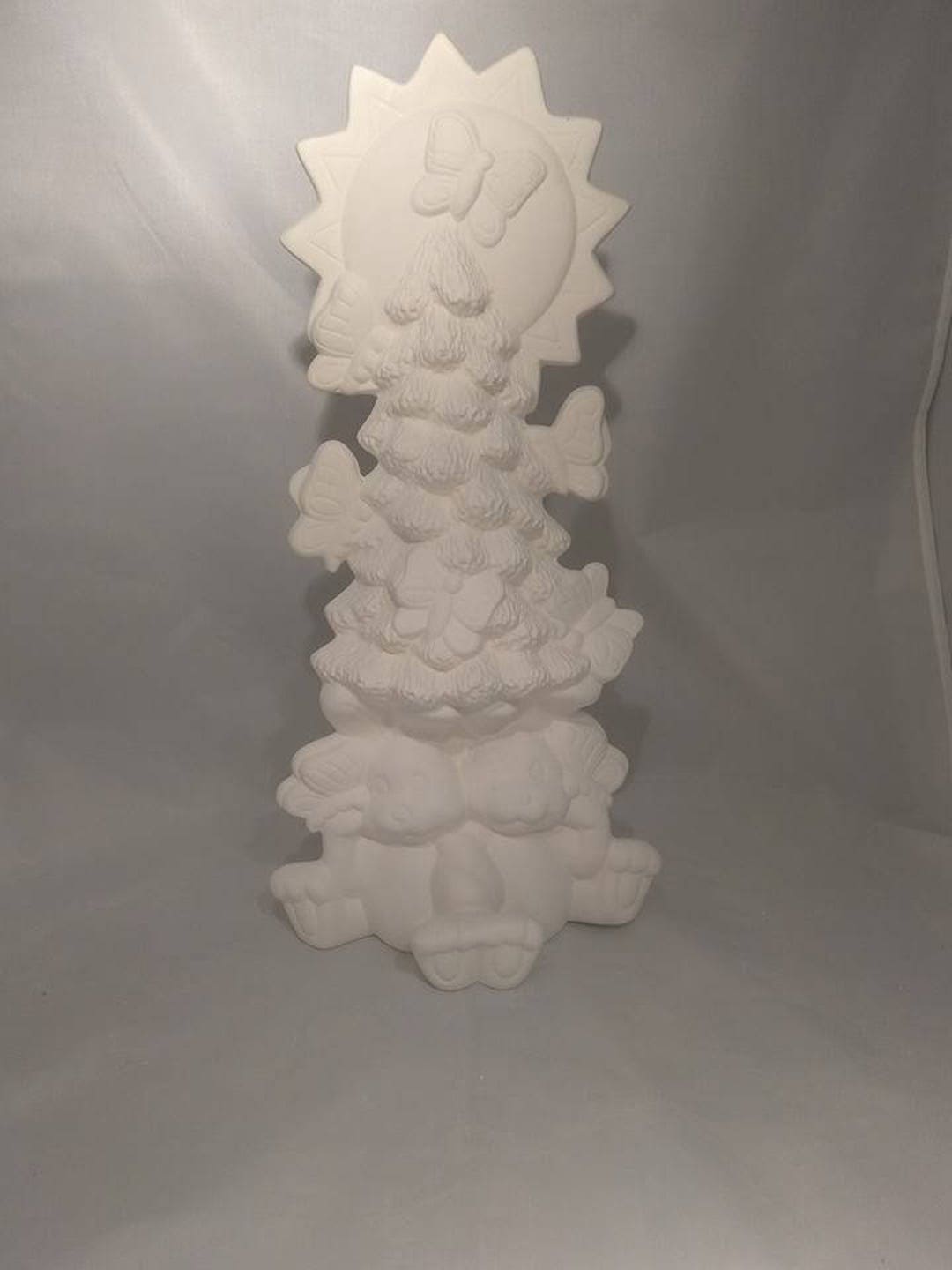 Easter Bunny Tree 16" Tall Ceramic Bisque Ready to Paint - Etsy