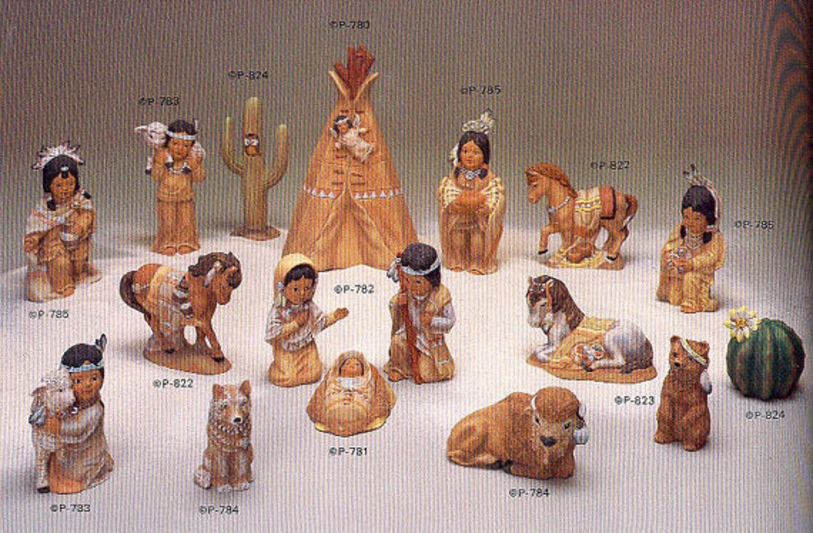 Native American Nativity Set 3" to 7" Tall Ready to Paint Ceramic ...