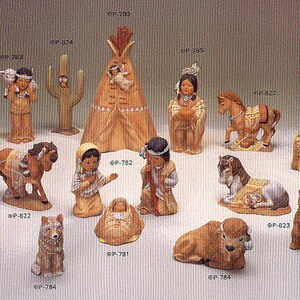 Native American Nativity Set 3" to 7" Tall Ready to Paint Ceramic ...
