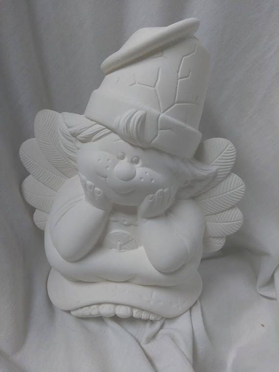 Crack Pot Angel Ready to Paint Bisque - Etsy