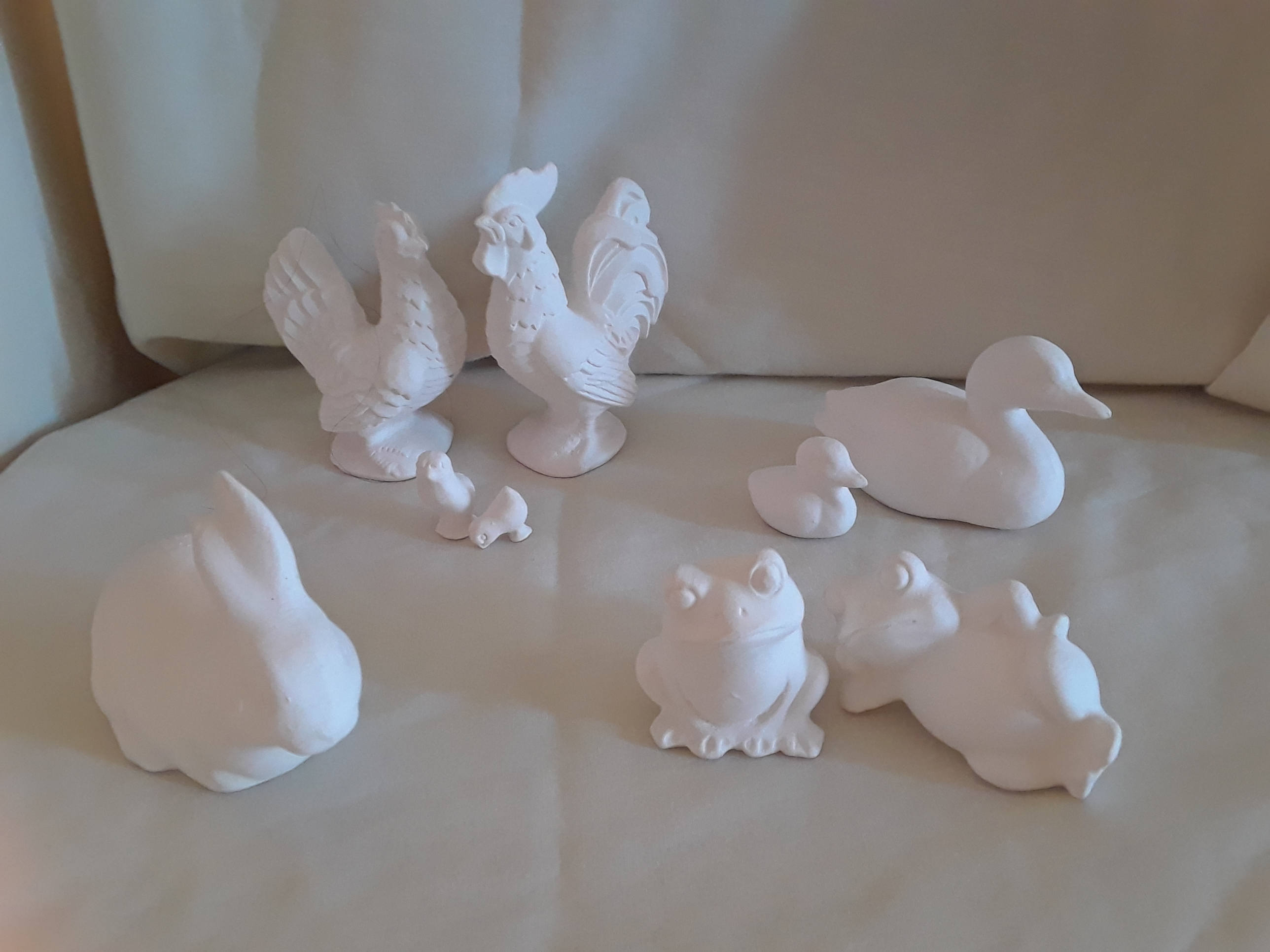 Set of Small Farm Animals 1/2" to 3" High Ceramic Bisque Ready to Paint ...