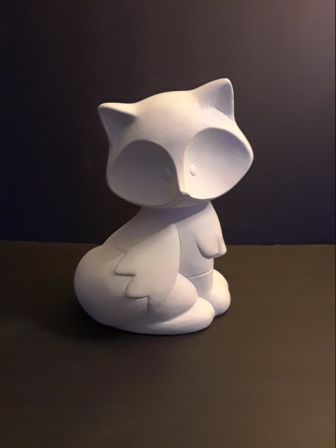 Large Shifty Fox 9.5" Tall 7.25" Wide Ready to Paint Ceramic Bisque Can ...