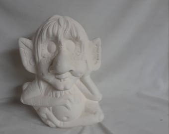 Oaf the Troll 8 Tall Ceramic Bisque Ready to Paint | Etsy