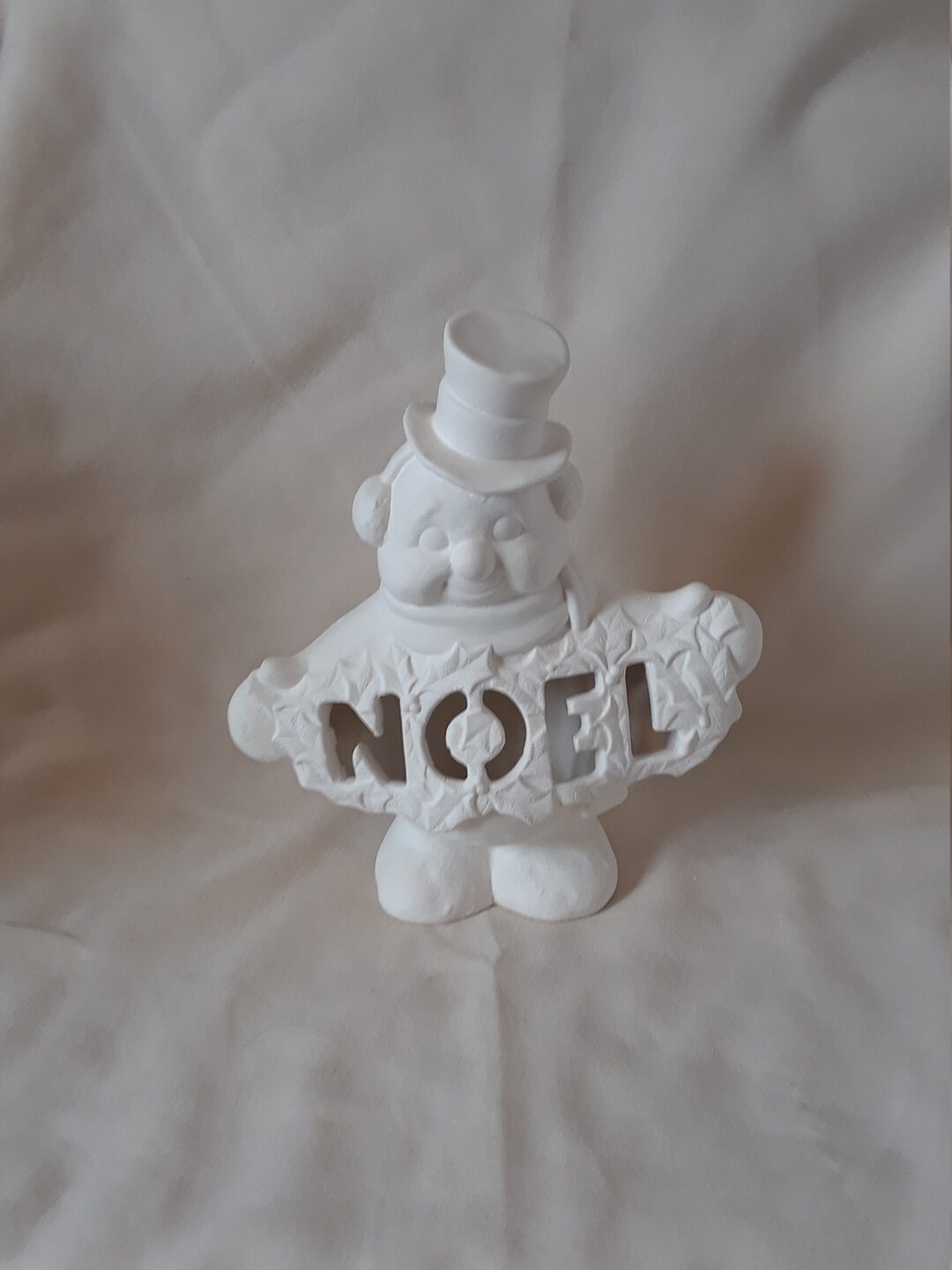 Noel Snowman Ready to Paint Ceramic Bisque 8 1/2" Tall 8" Wide Can Be ...