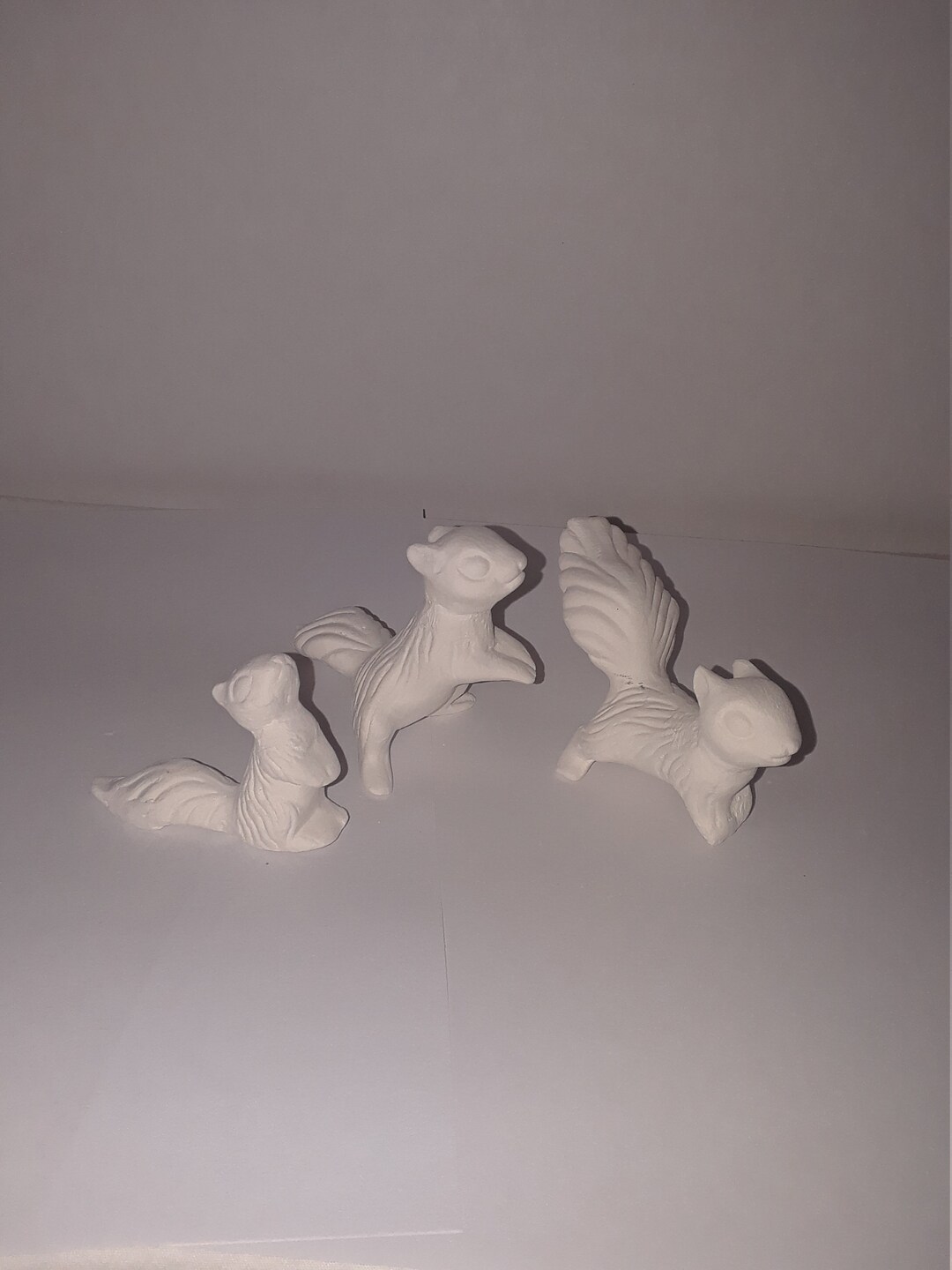 Set of 3 Squirrels 1"-2"t Ready to Paint Ceramic Bisque - Etsy