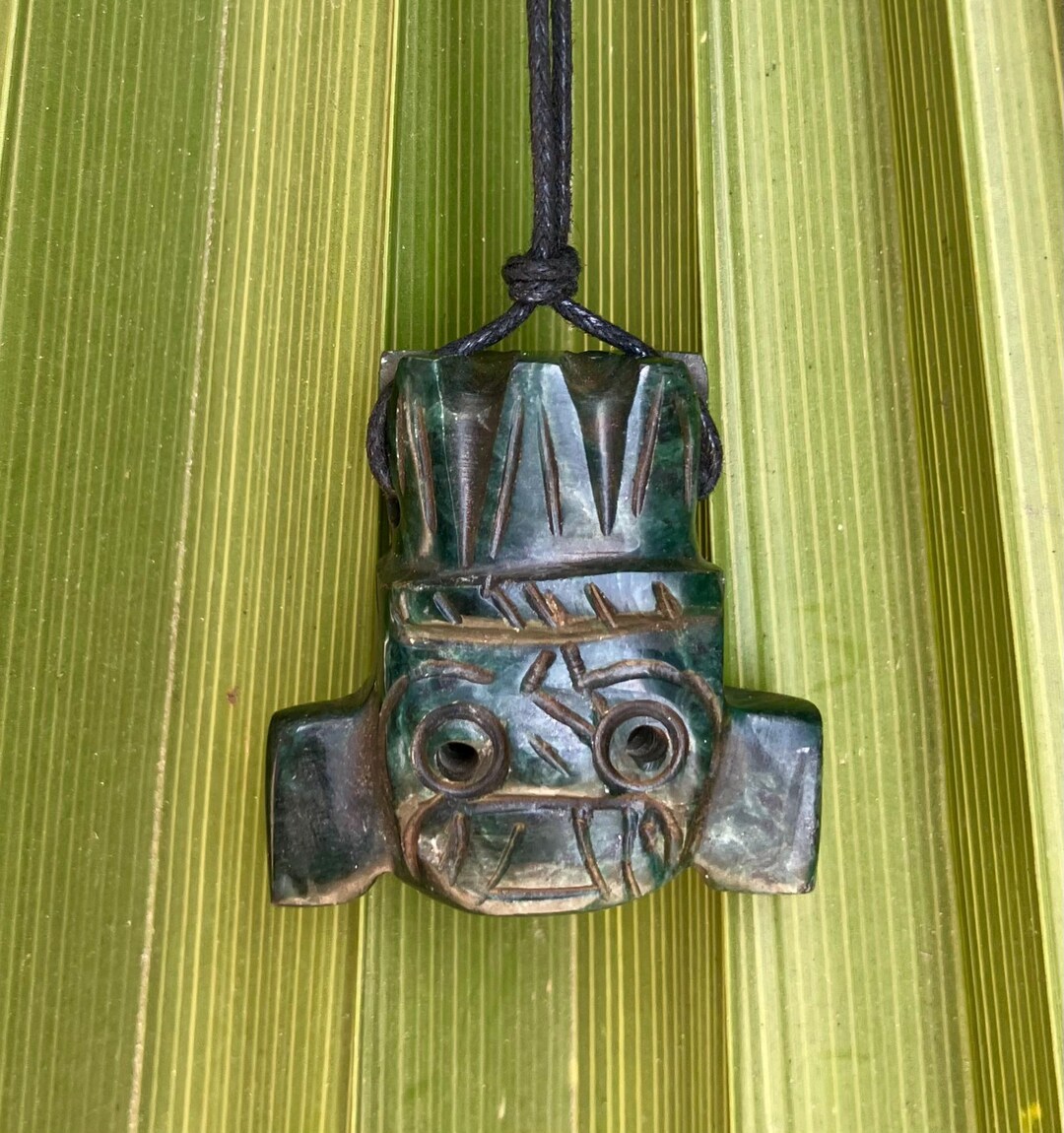 Natural Guatemalan Jade Mexican Design , Aztec Style TLALOK FACE ...