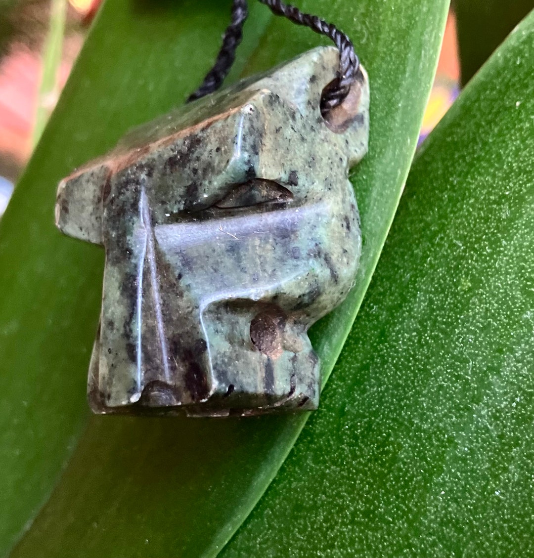 Beautiful Large Peace Mexican Jade Handcarved Jaguar Pendant necklace ...