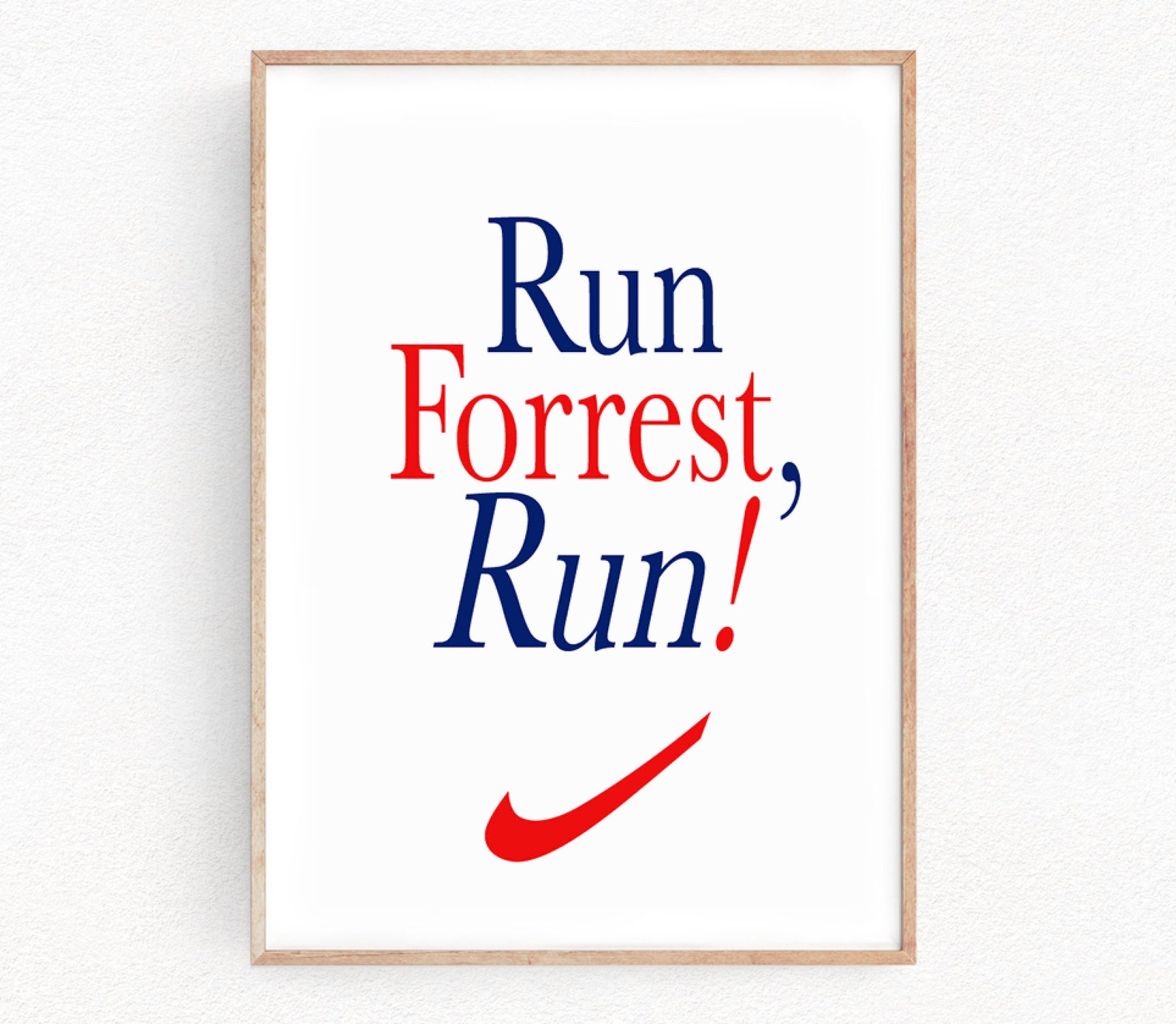 Run Forrest Run Movie Quote Tom Hanks Poster Forrest Gump Art Film ...
