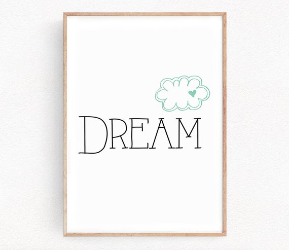 Dream Poster Art Print Wall Decor Home Gift Home Office Decor | Etsy
