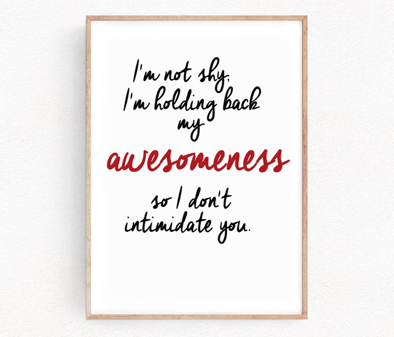 Awesomeness Poster Typographic Art Print Motivational - Etsy