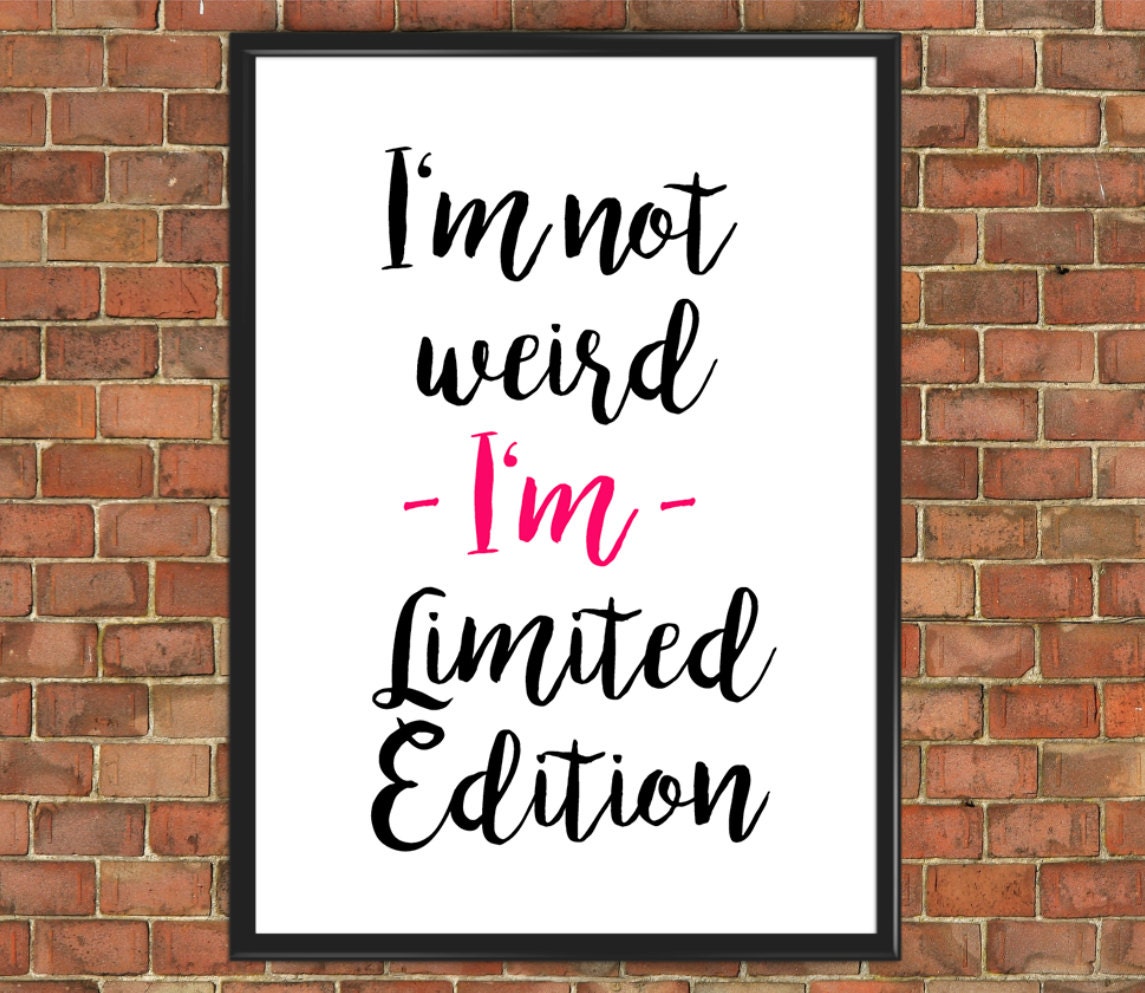 Funny Limited Edition Quote Poster Gift Typographic Print - Etsy