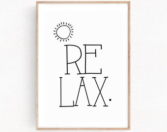 Relax Art Print - Etsy