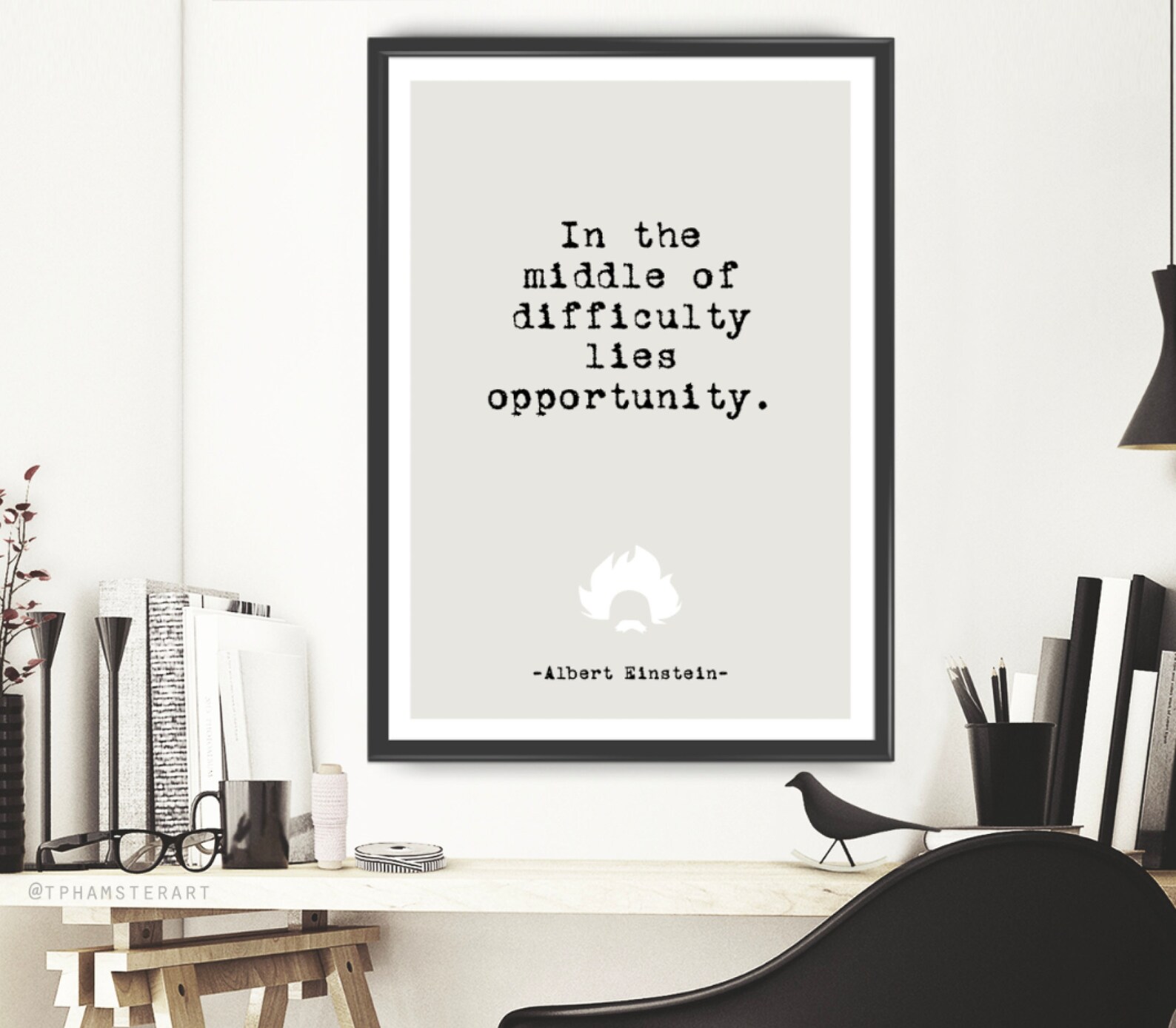Einstein Quote Poster Scientist Print Einstein Poster Reader - Etsy