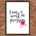 Funny Art Print Work in Progress Poster Typographic Phrase Wall Decor ...