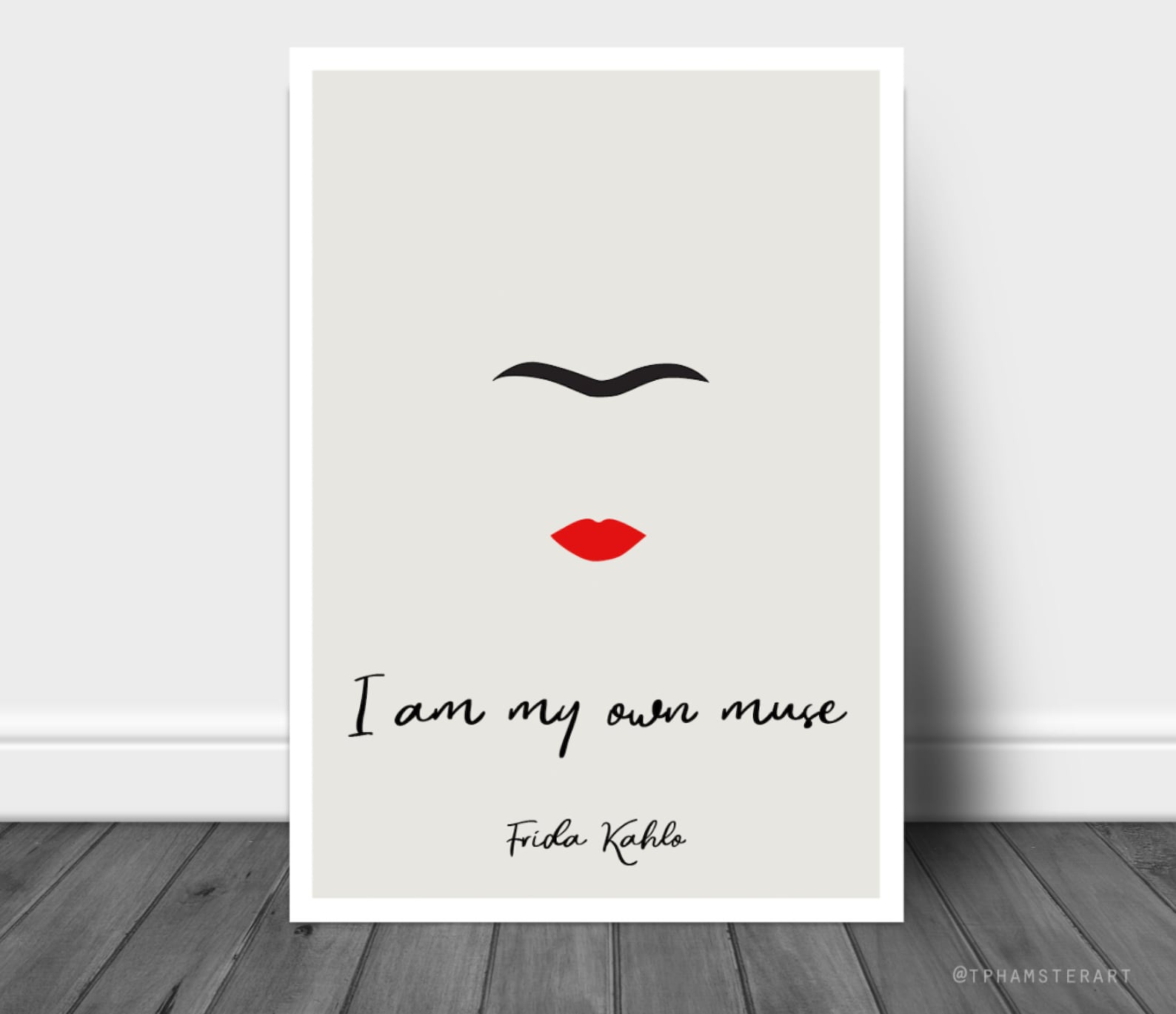 Frida Kahlo Print i Am My Own Muse Frida Kahlo Quote Poster Prints ...