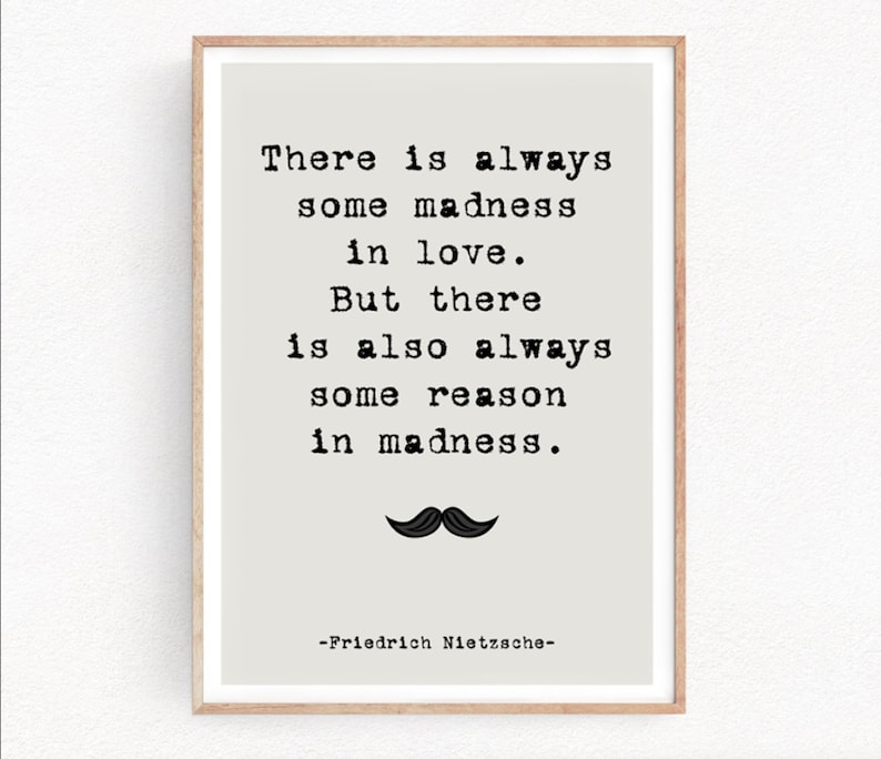 Friedrich Nietzsche Quote Poster Art Print Wall Decor Gift Home Office ...