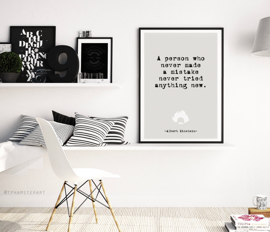 Einstein Quotes Prints Einstein Poster Reader Concept Print - Etsy