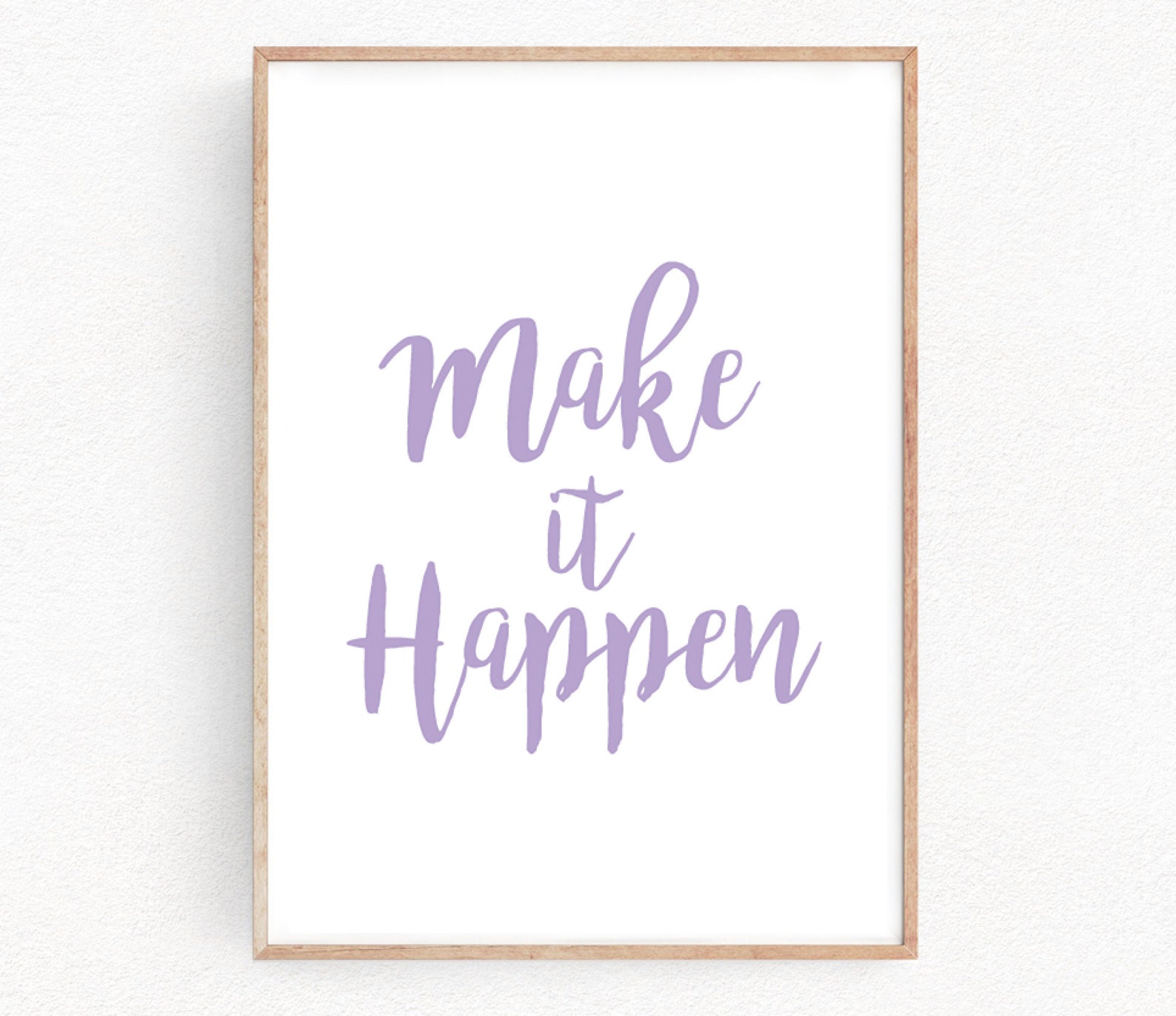 Inspirational Art Make It Happen Print Typography Print Decor - Etsy