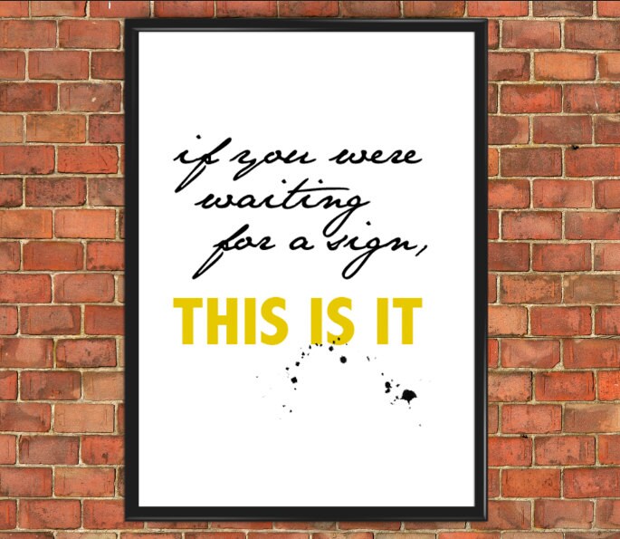 Inspirational Poster Typographic Art Print Motivational Quote Wall ...