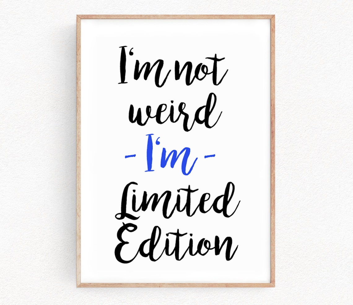 Funny Limited Edition Quote Poster Gift Typographic Print - Etsy