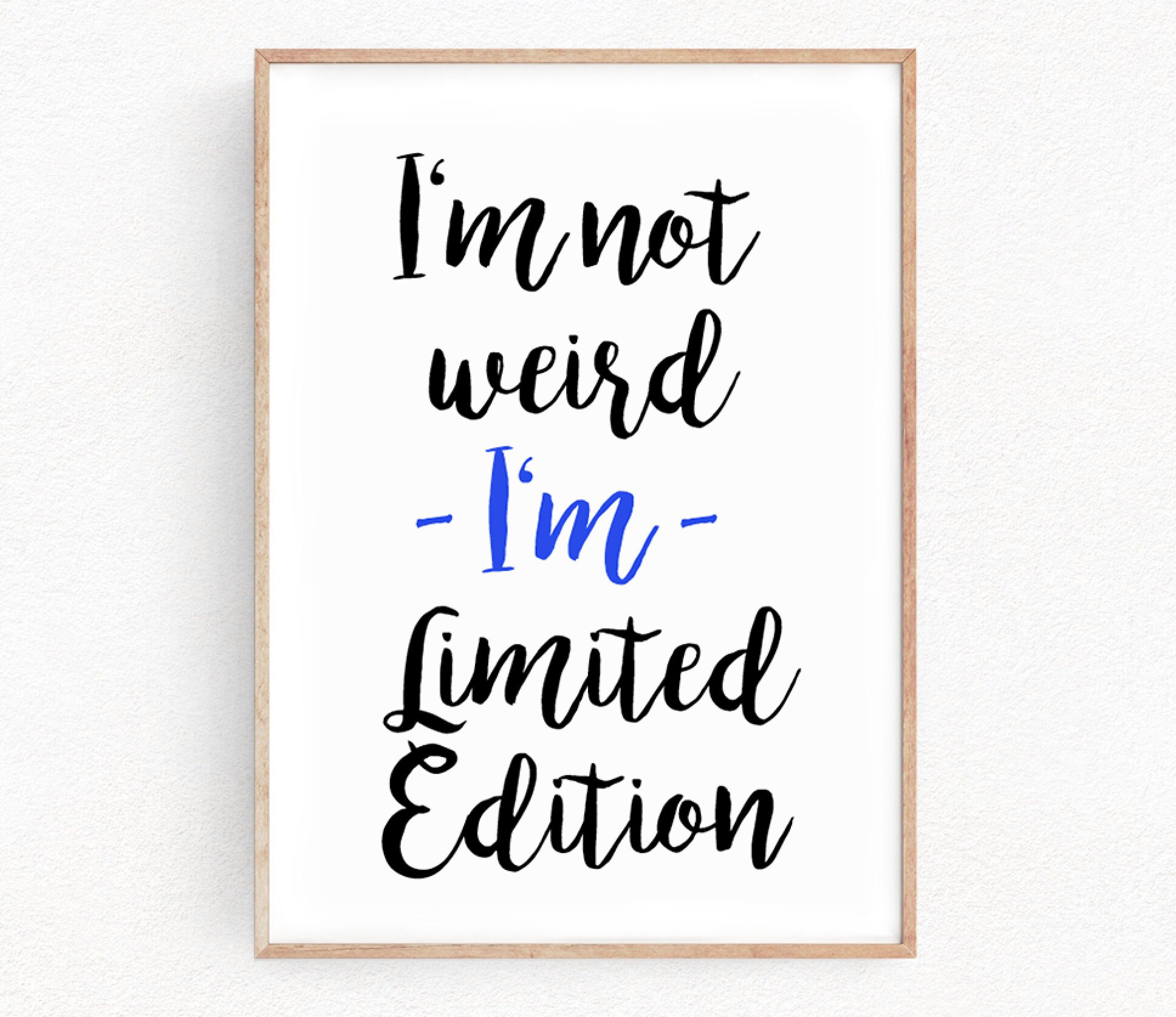 Funny Limited Edition Quote Poster Gift Typographic Print - Etsy