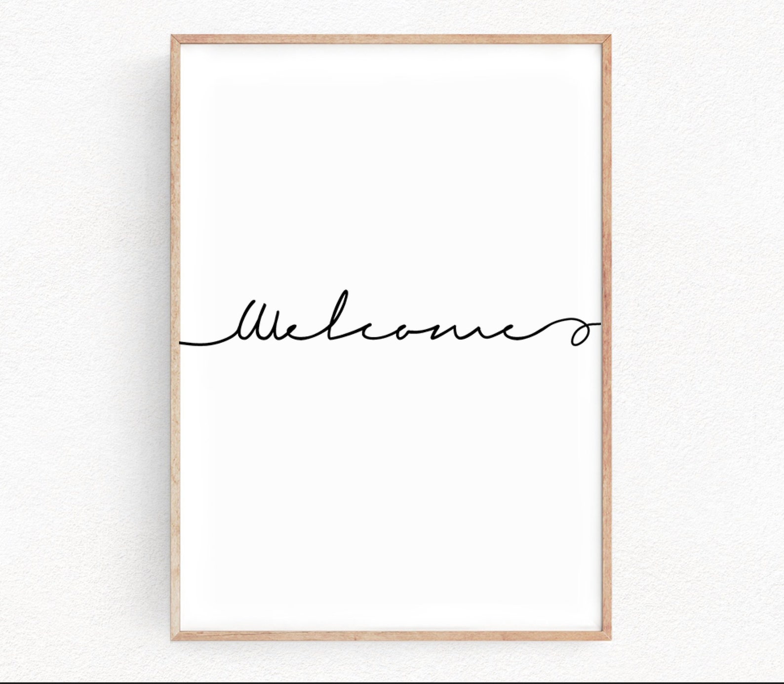 Welcome Minimal Quote Print Poster Inspirational Typographic Art Wall ...