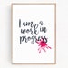 Funny Art Print Work in Progress Poster Typographic Phrase Wall Decor ...